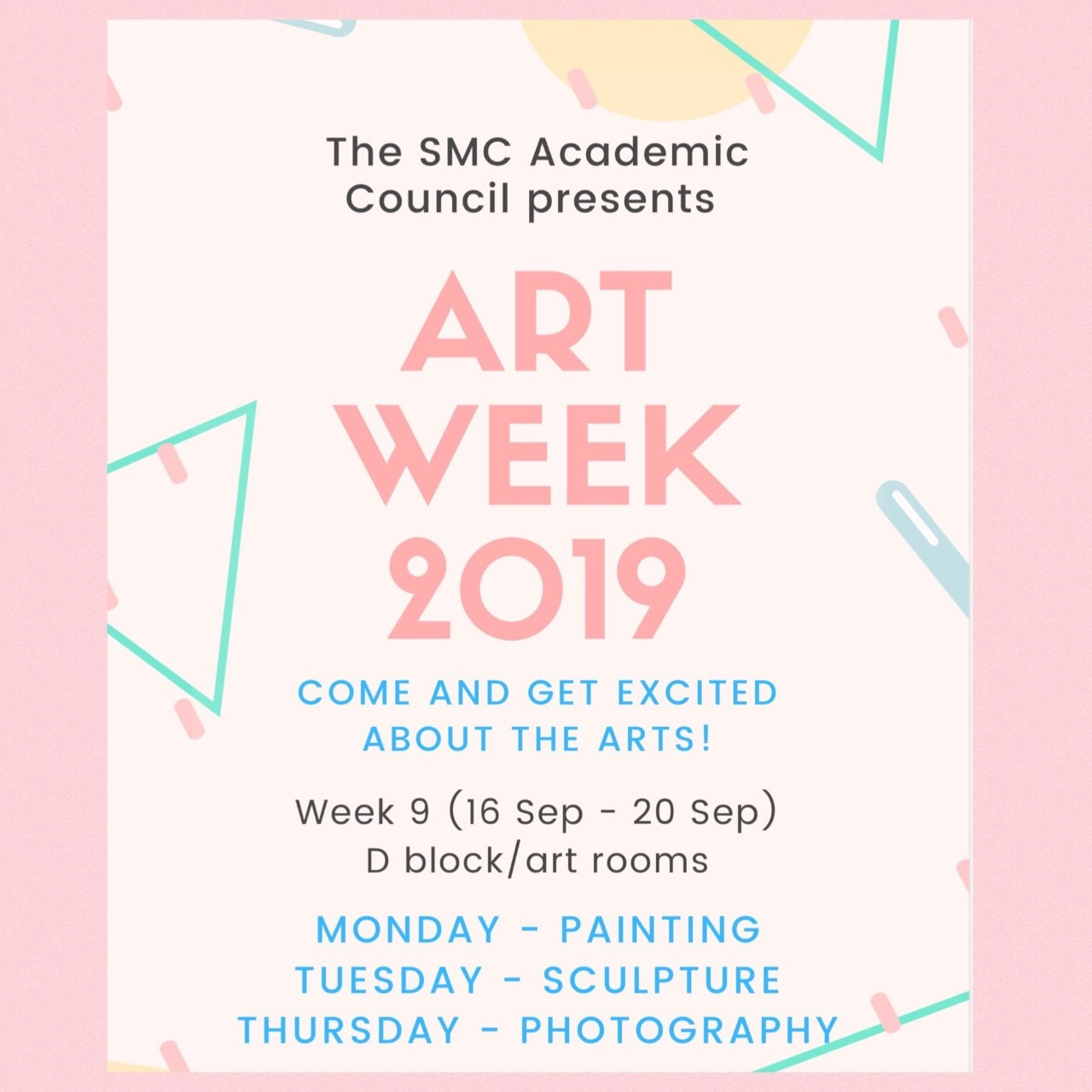 Week 9 is Art Week | Sancta Maria College