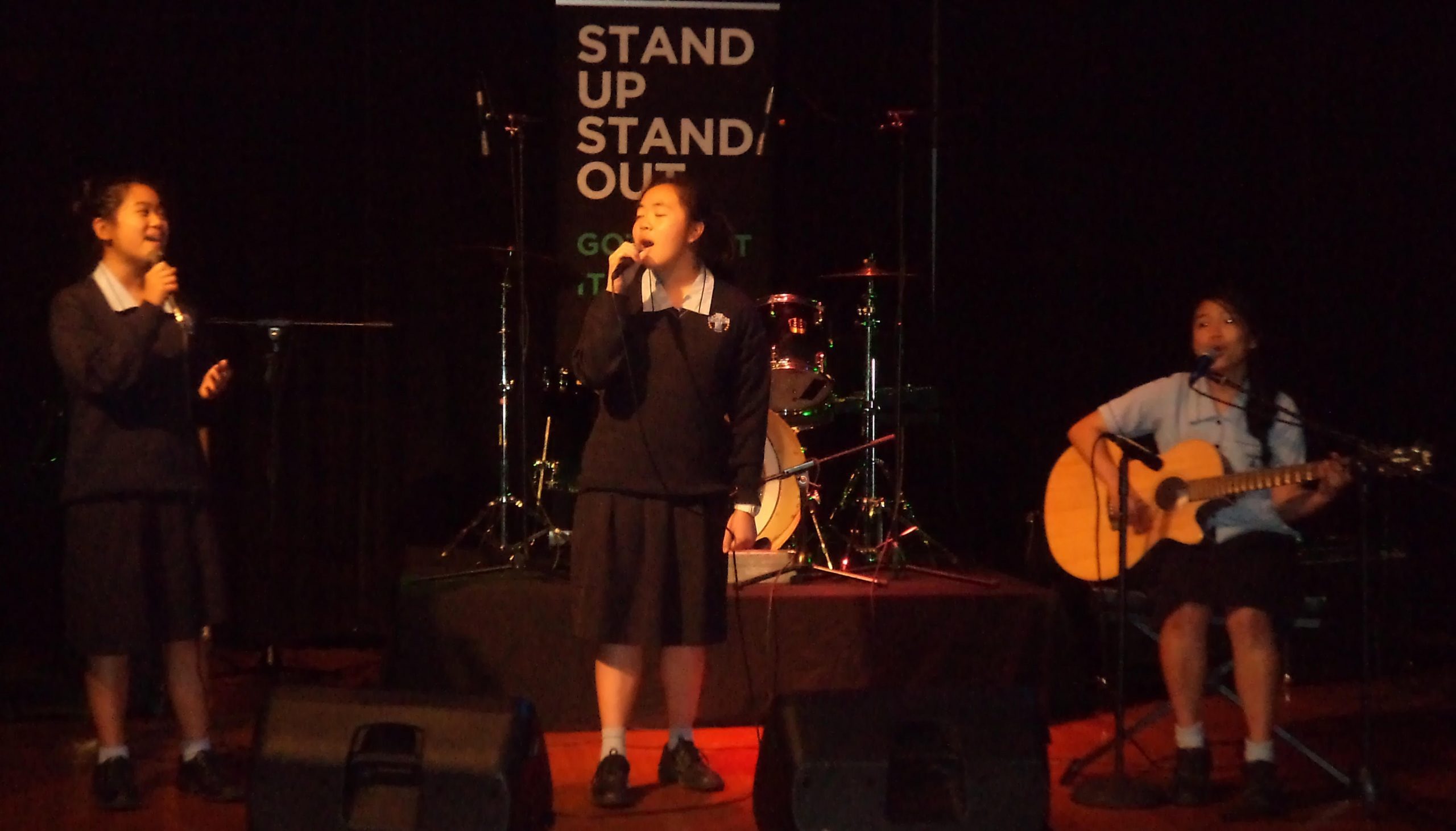 Group vocalists perform at Stand Up Stand Out | Sancta Maria College