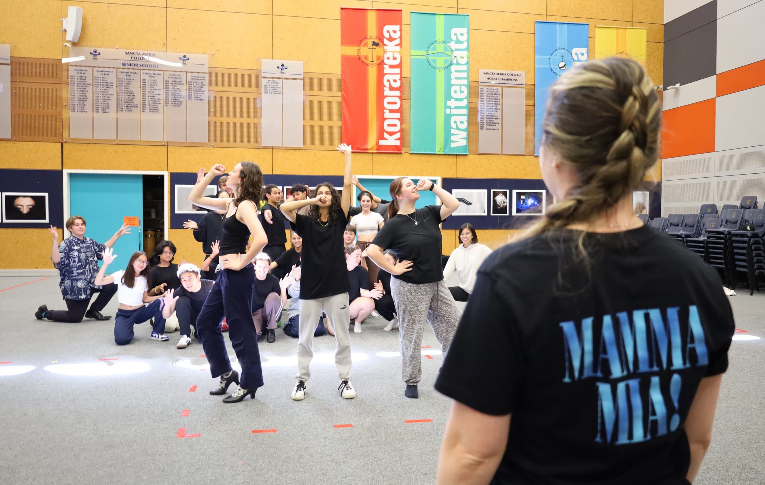 Our school production cast are in full swing | Sancta Maria College